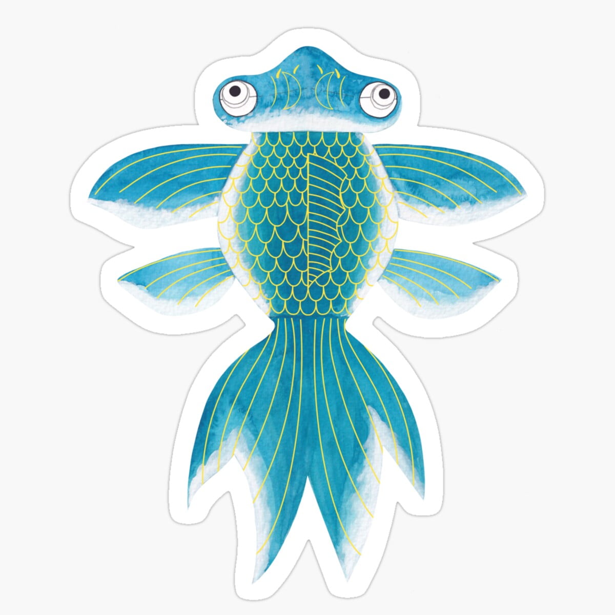 DOPASTICKER Goldfish Kite Sticker Birthday Gifts - Decorative Laptop ...