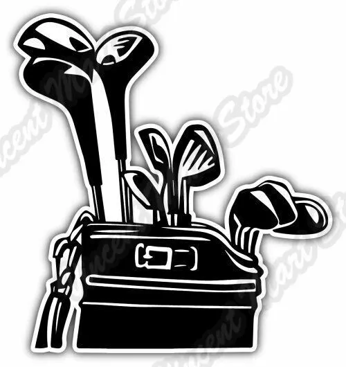 DOPASTICKER Golf Bag Play Club Ball Course Car Window Sticker Decal ...