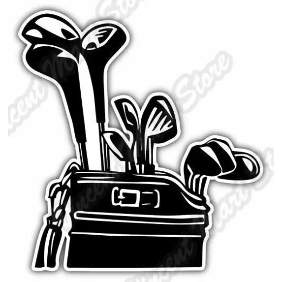 DOPASTICKER Golf Bag Play Club Ball Course Car Window Sticker Decal ...