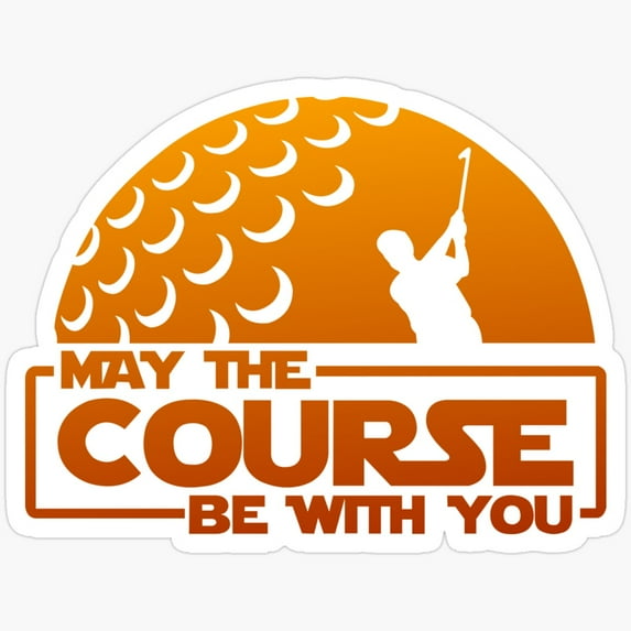DOPASTICKER Golf - May The Course Be With You! Sticker Waterproof ...