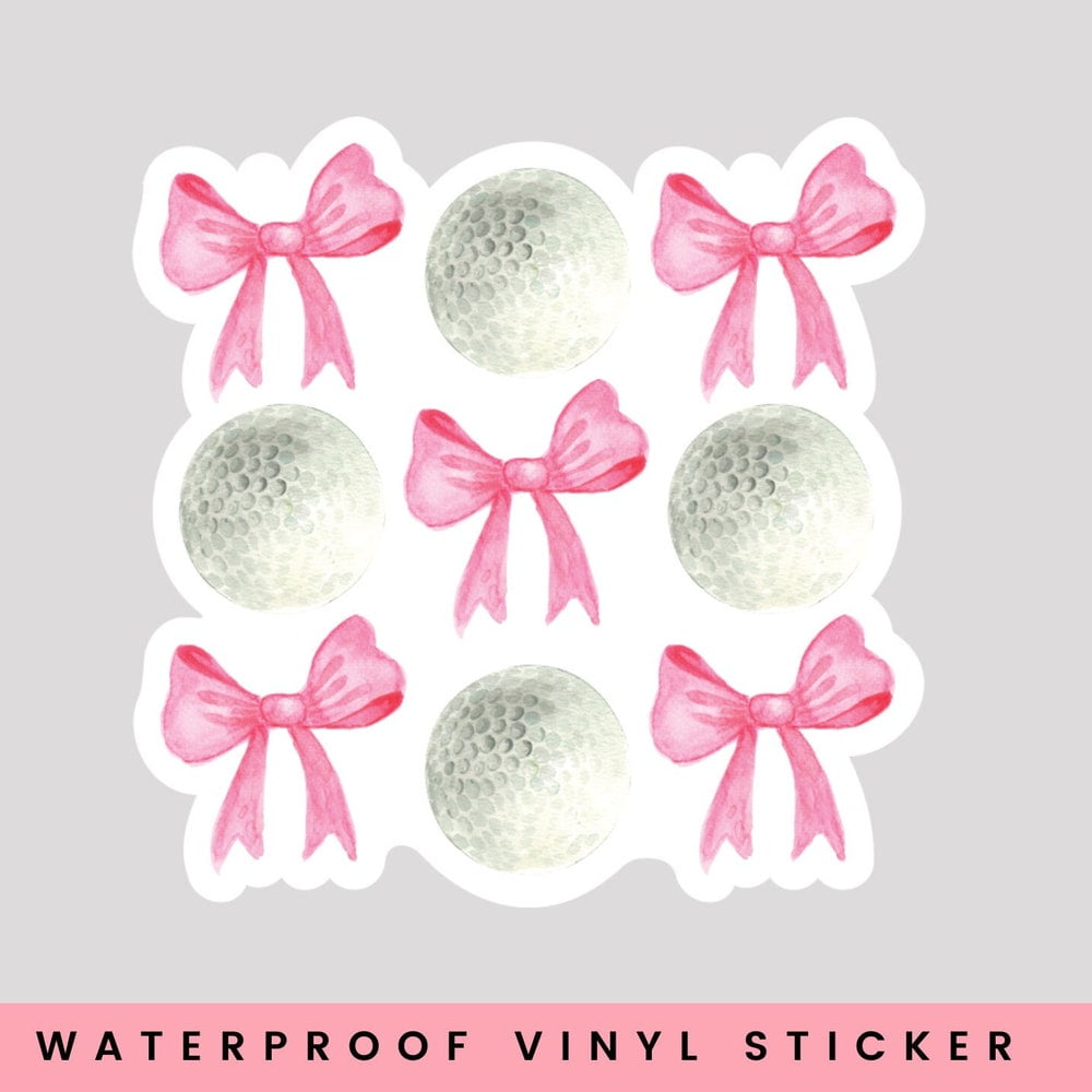 DOPASTICKER Golf Sticker, Coquette Golf Sticker, Golf Bows Sticker ...