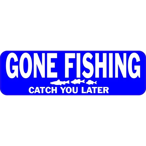 DOPASTICKER Gone Fishing Catch You Later Sticker Phone Sticker, Latop ...