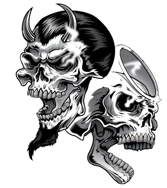 DOPASTICKER Good Evil Sticker Laptop Sticker Window Sticker Lunch Box ...