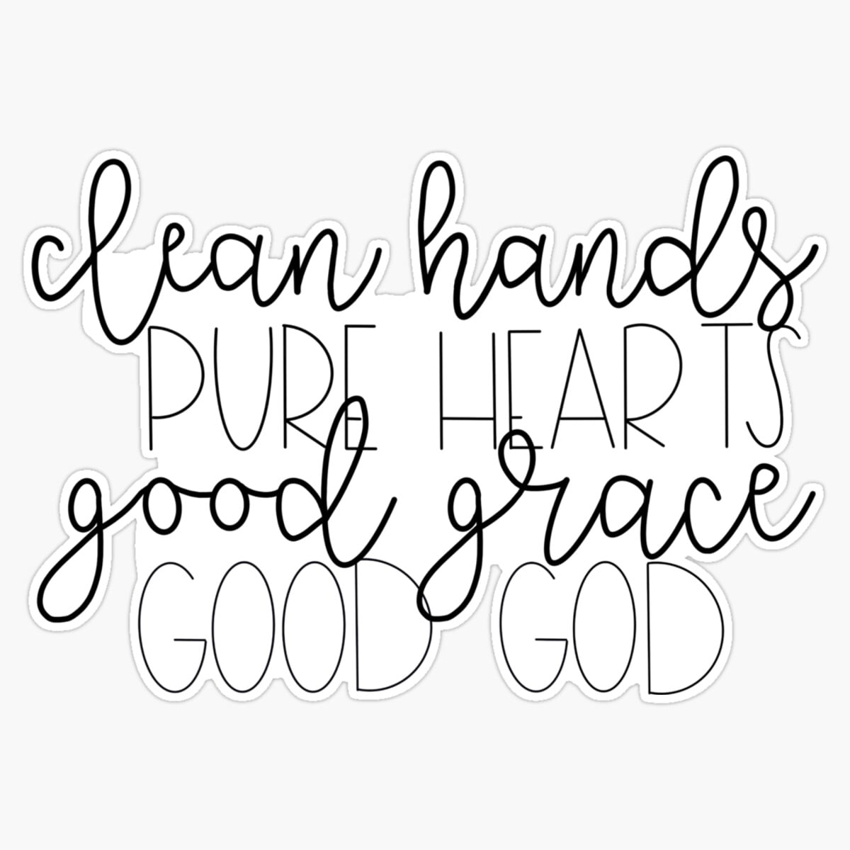 DOPASTICKER Good Grace Sticker, Phone Sticker Water Bottle Sticker Car ...