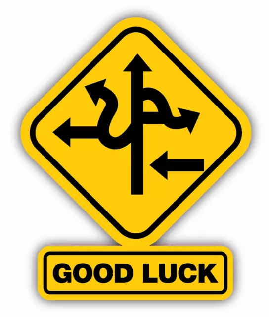 DOPASTICKER Good Luck On The Road Warning Sticker Decal Phone Decal ...
