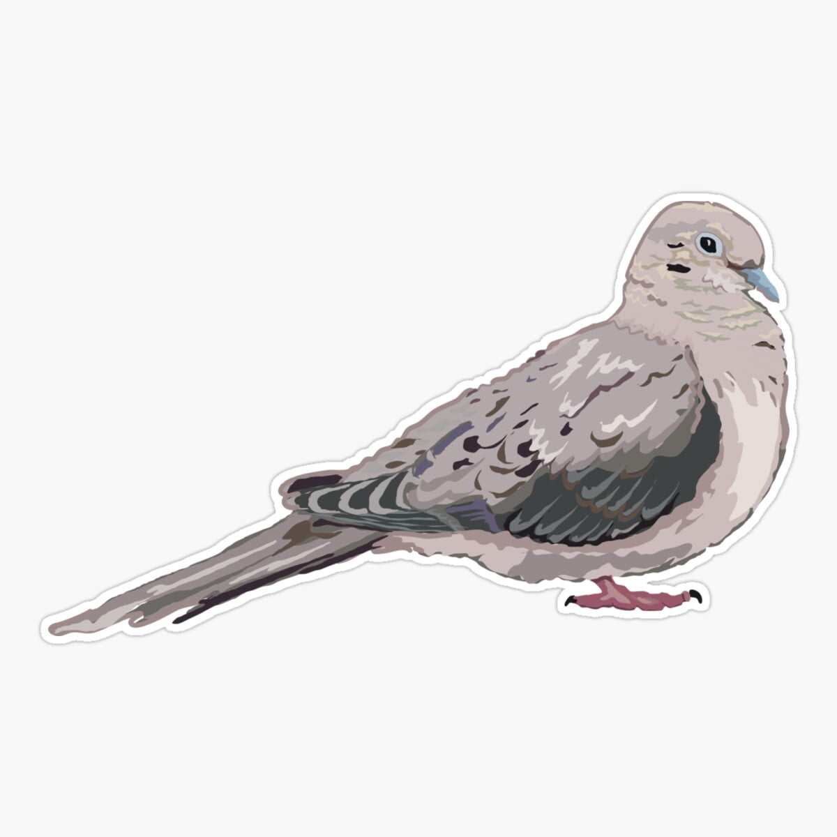 DOPASTICKER Good Mourning, Dove! Sticker, Phone Sticker Water Bottle ...