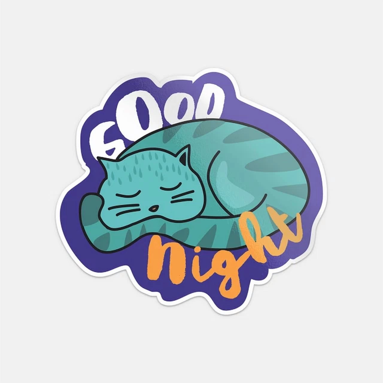 DOPASTICKER Good Night Sticker Decal Phone Decal Water Bottle Stickers ...