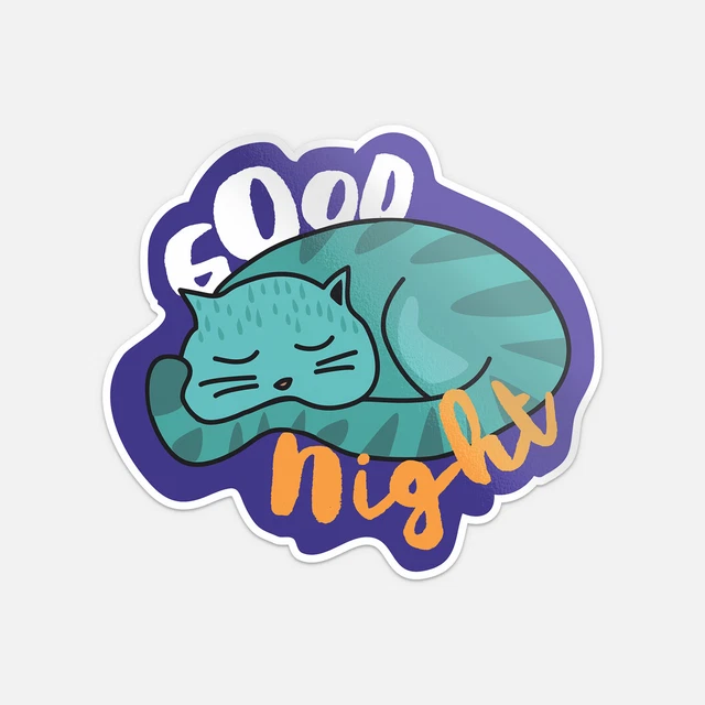 DOPASTICKER Good Night Sticker Decal Phone Decal Water Bottle Stickers ...