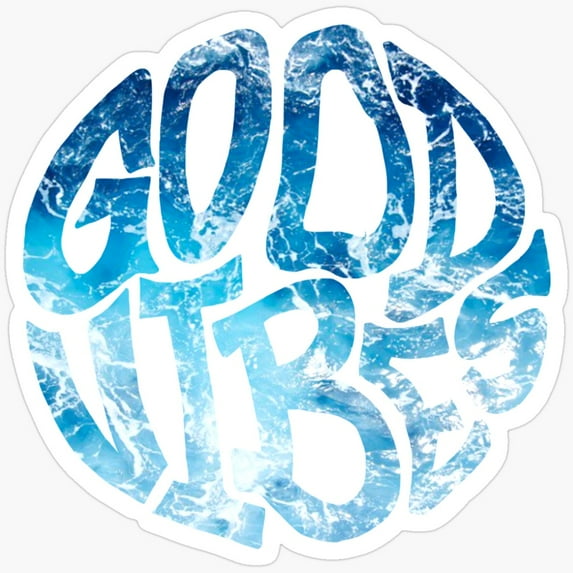 DOPASTICKER Good Vibes Ocean Waves Sticker Birthday Gifts - Decorative ...
