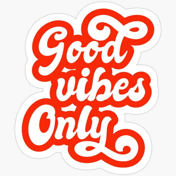 DOPASTICKER Good Vibes Only - Retro Hippie Style Quote Sticker ...