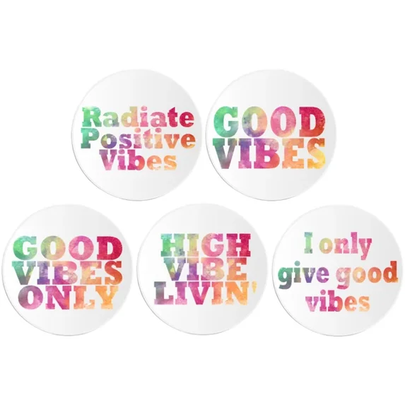 DOPASTICKER Good Vibes Radiate Positive Phone Decal Water Bottle ...