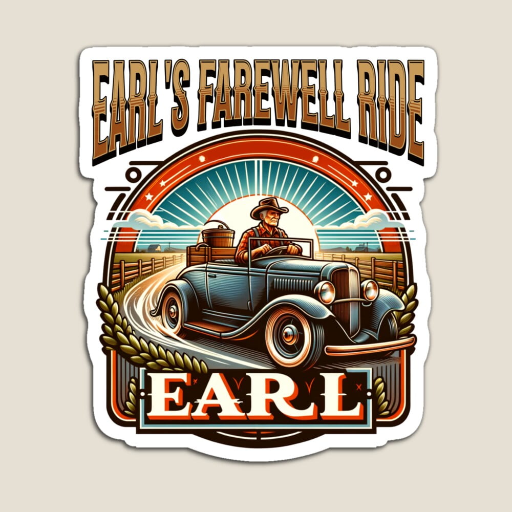 DOPASTICKER Goodbye Earl - Earls Farewell Ride Sticker Hot Trending ...
