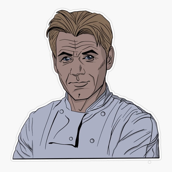 DOPASTICKER Gordon Ramsey Sticker, Phone Sticker Water Bottle Sticker ...