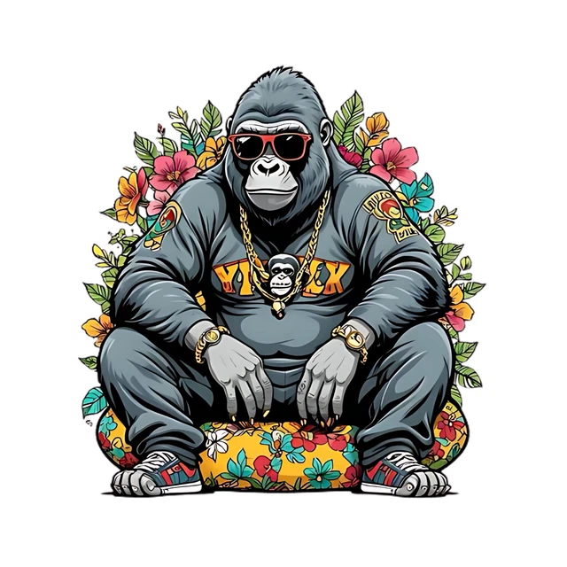 DOPASTICKER Gorilla Sticker Street Art Urban Edgy Hip Hop Grunge ...