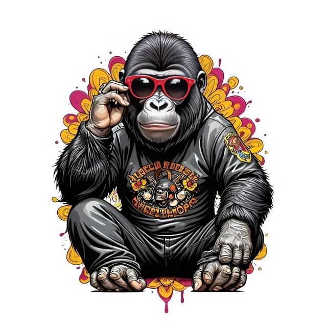 DOPASTICKER Gorilla Sticker Street Art Urban Edgy Hip Hop Grunge ...