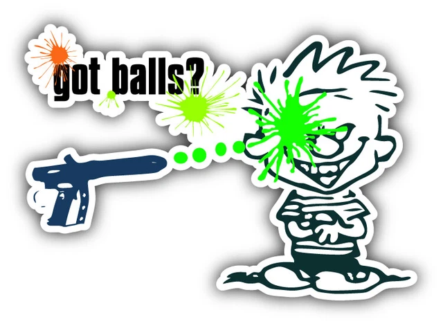 DOPASTICKER Got Balls Paintball Car Sticker Phone Decal Water Bottle ...