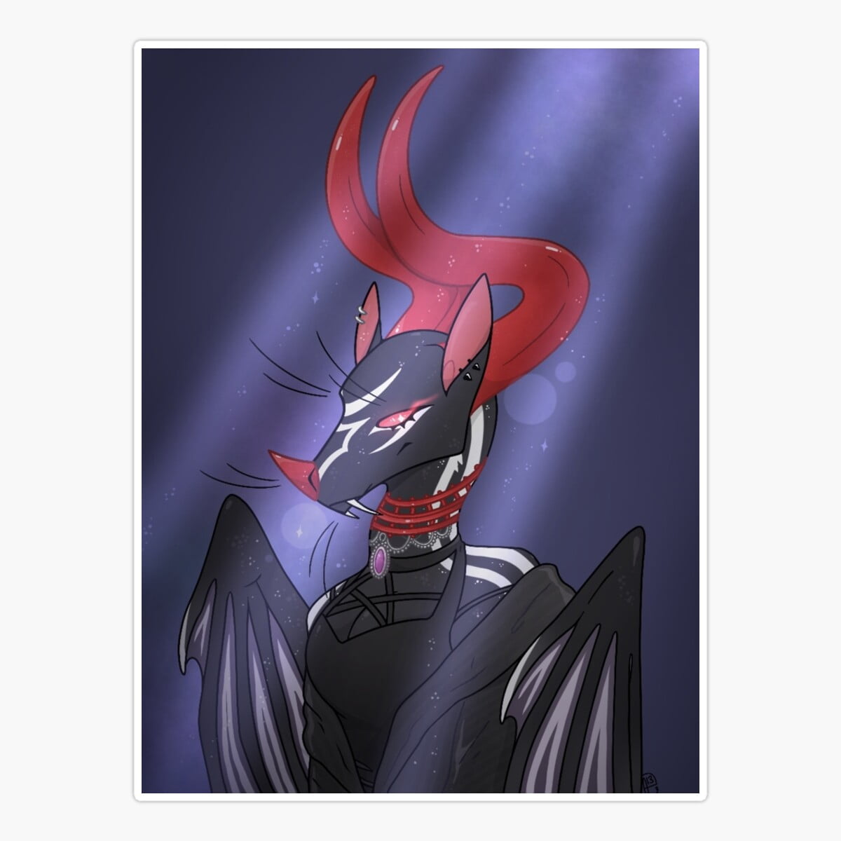 DOPASTICKER Goth Bat Sticker, Phone Sticker Car Stickers, Birthday Gift ...