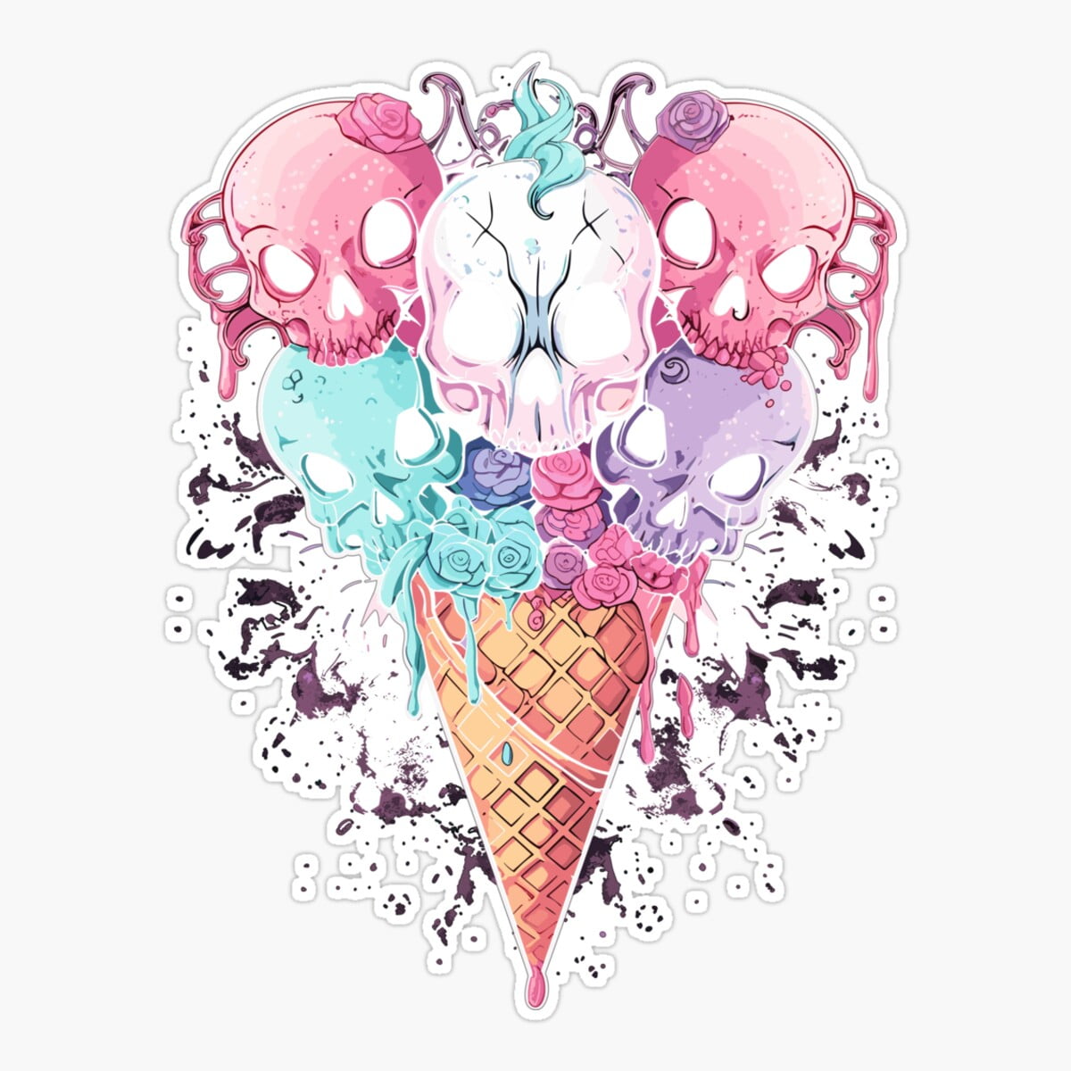 DOPASTICKER Goth Cottagecore Gifts Girls Womens Goth Sticker, Phone ...