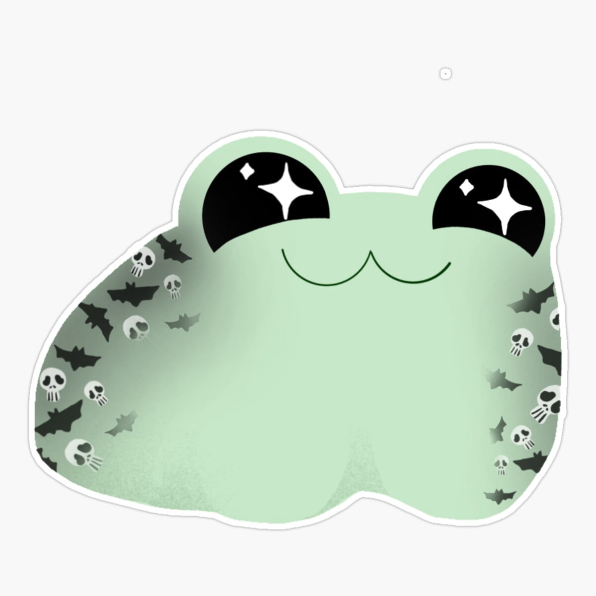 DOPASTICKER Goth Frog (Matching Pink Frog Also Available),- V-Day Frogs