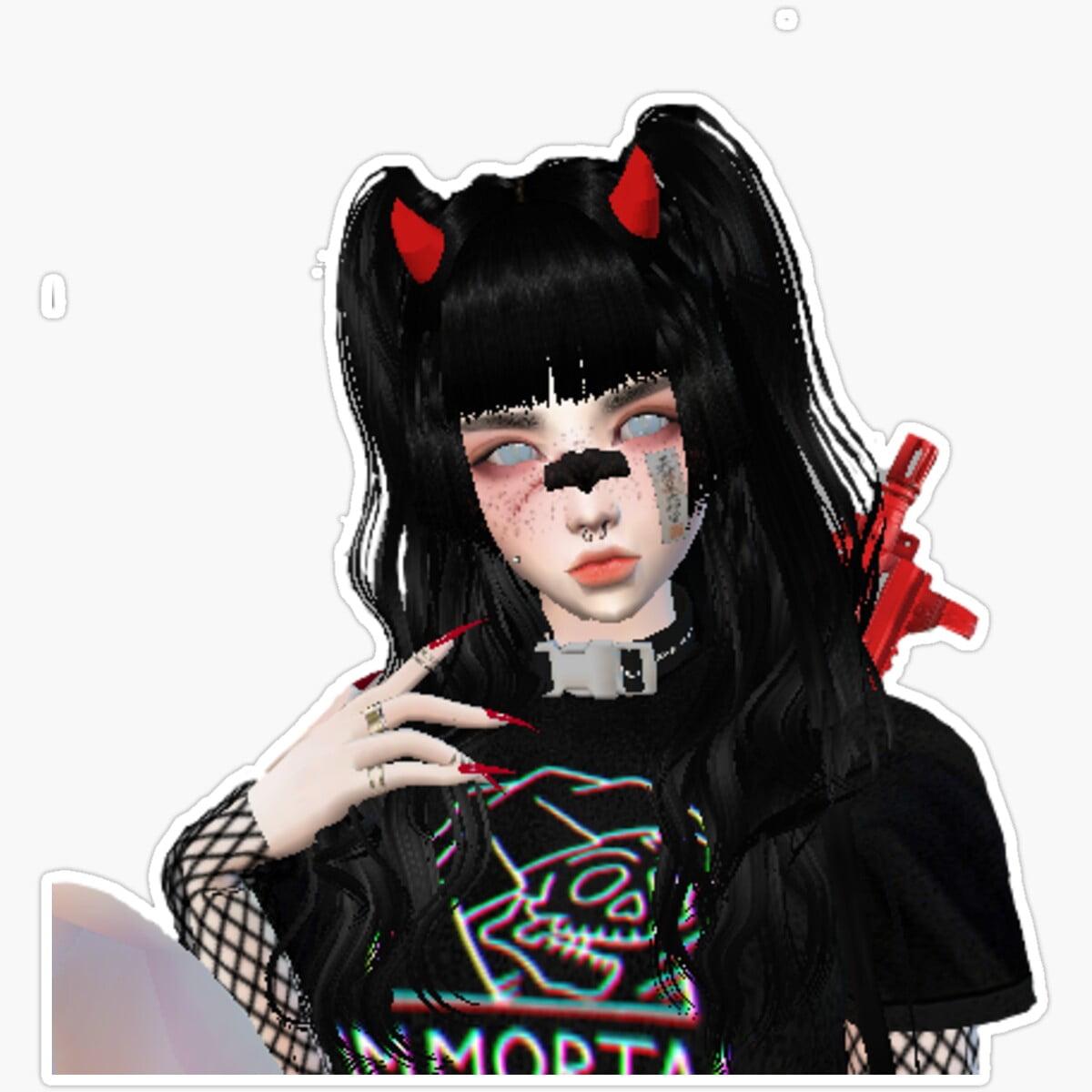 DOPASTICKER Goth Imvu Egirl Sticker Decorative Laptop, Phone Stickers ...