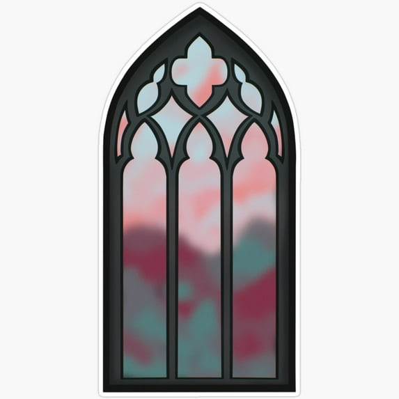 DOPASTICKER Gothic Castlecore Stain Glass Window Sticker Decorative ...