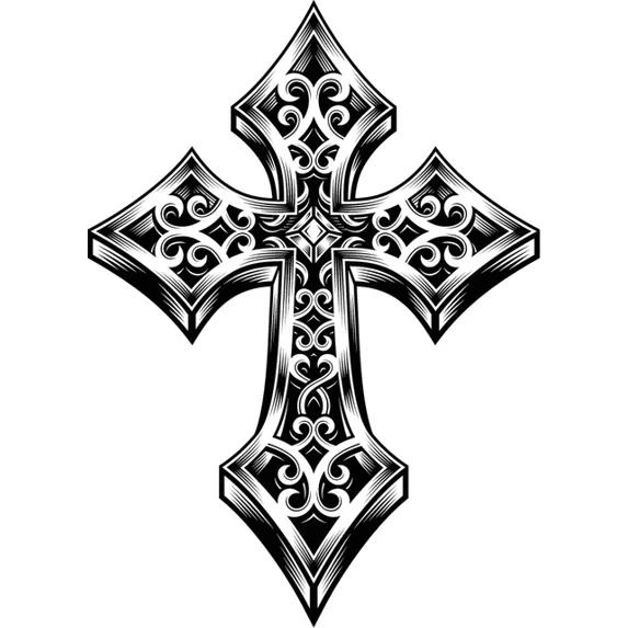 DOPASTICKER Gothic Cross Car Sticker Phone Water Bottle Stickers, Cars ...