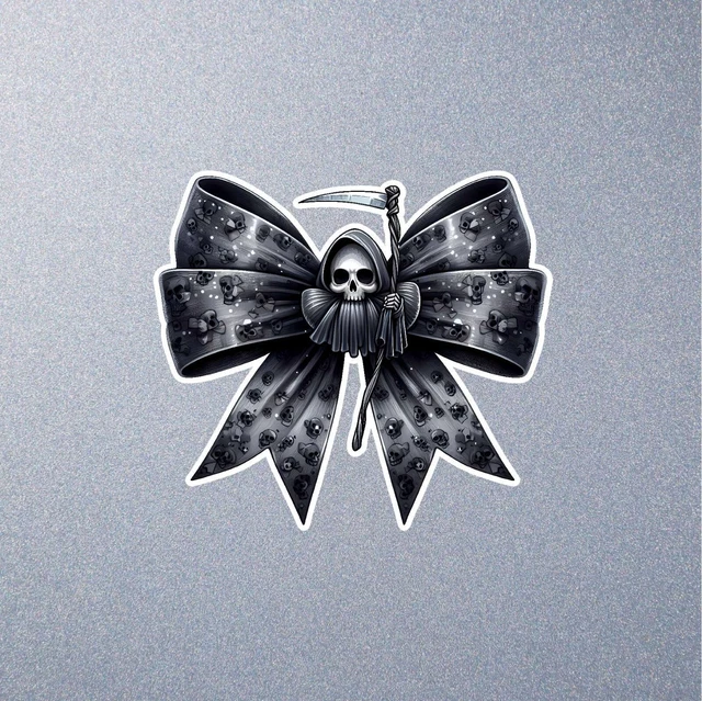 DOPASTICKER Gothic Hal.Low.Een Bow Car Sticker, Laptop Decal, Water ...
