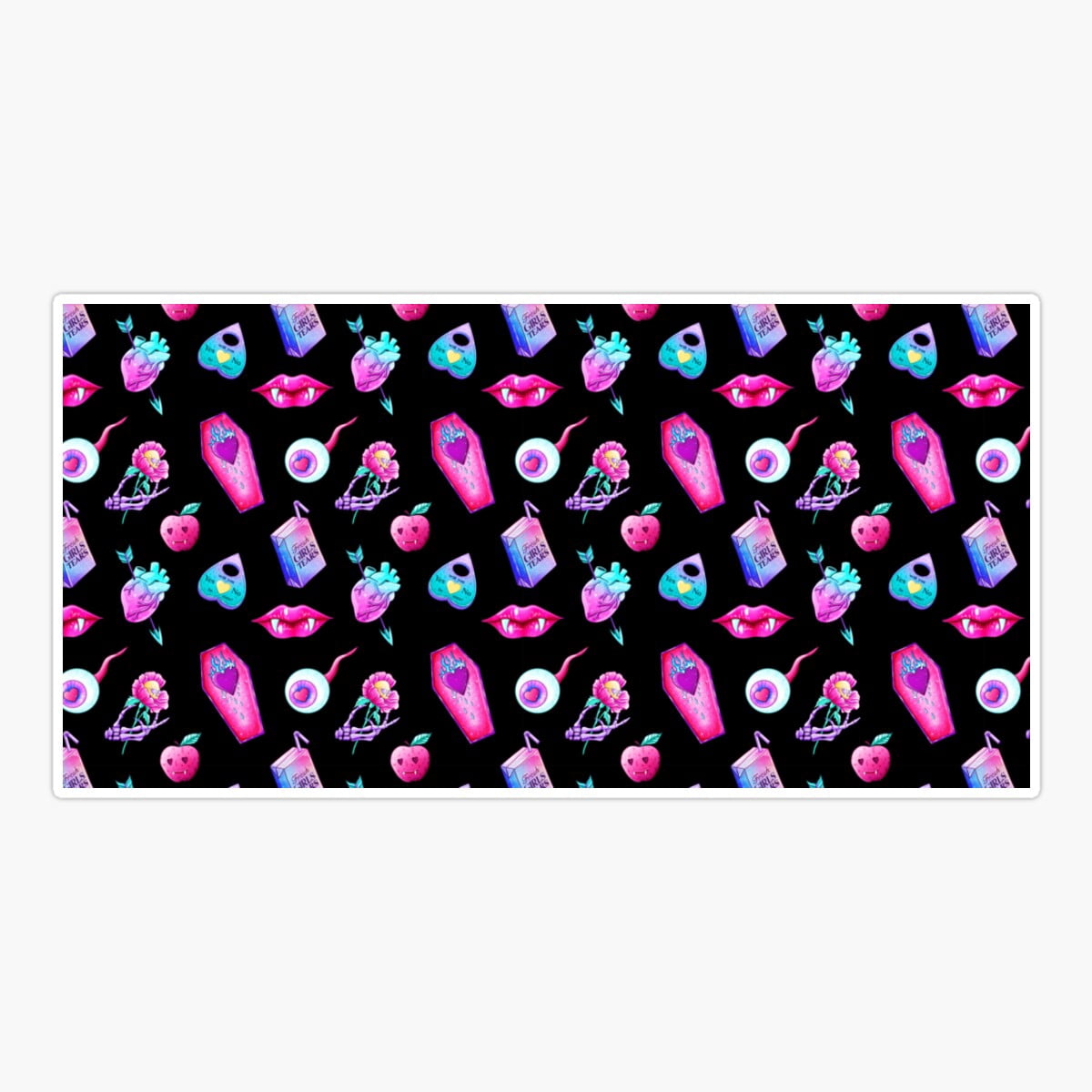 DOPASTICKER Gothic Love Anniversary Creepy Cute Sticker, Phone Sticker ...