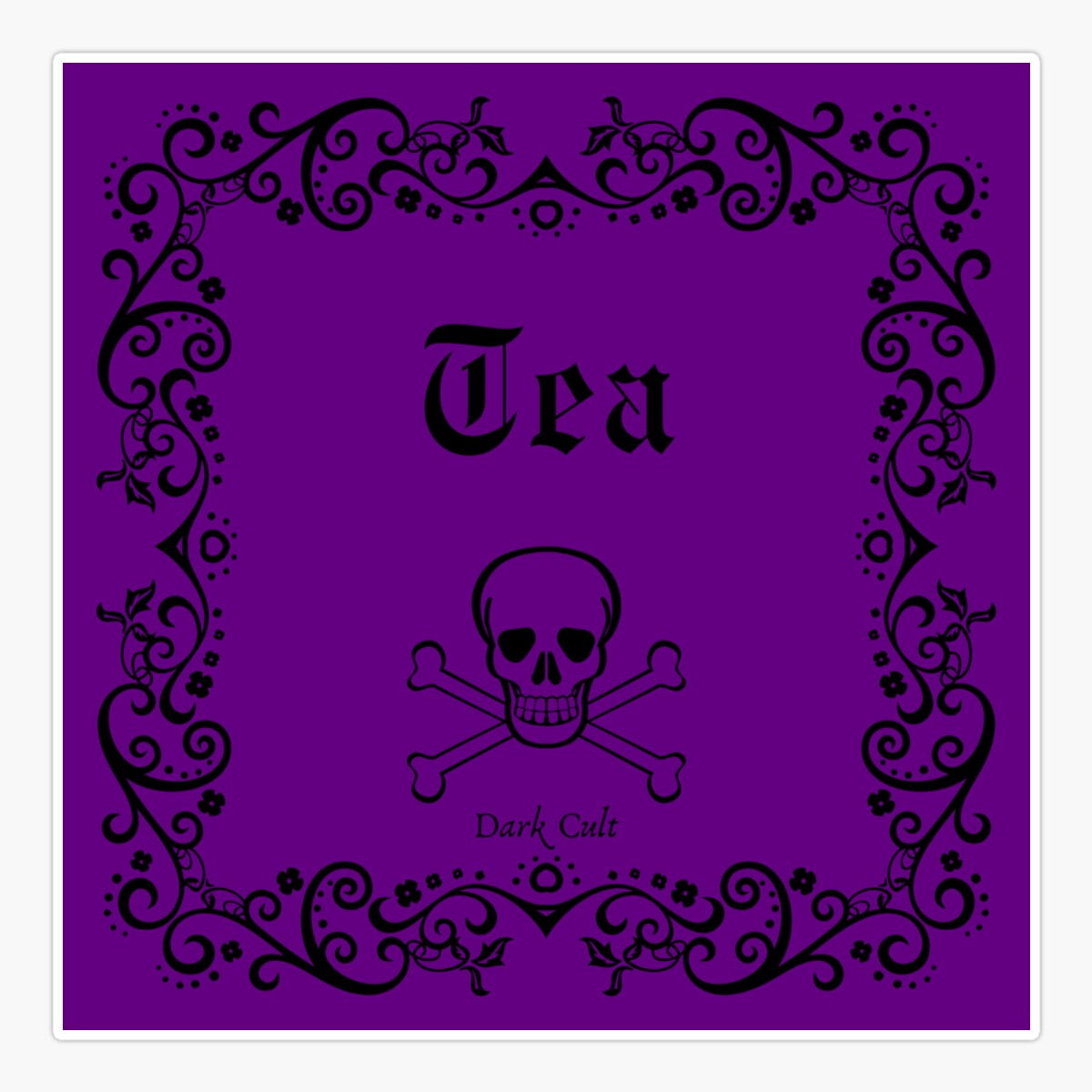 DOPASTICKER Gothic Purple Sticker Or Tea Container Sticker, Phone ...