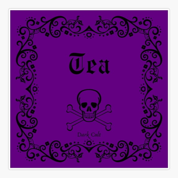DOPASTICKER Gothic Purple Sticker Or Tea Container Sticker, Phone ...