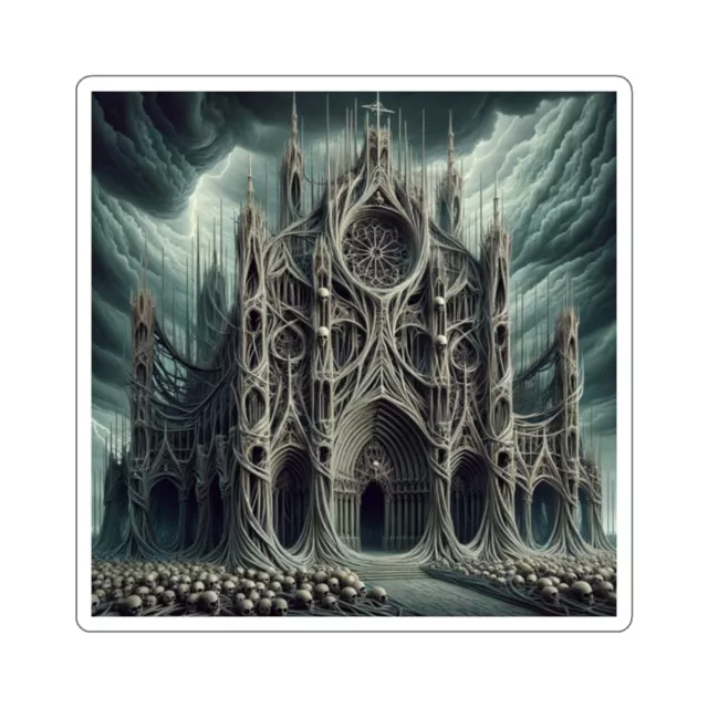 DOPASTICKER Gothic Surrealism Intricate Cathedral Artwork- Design ...