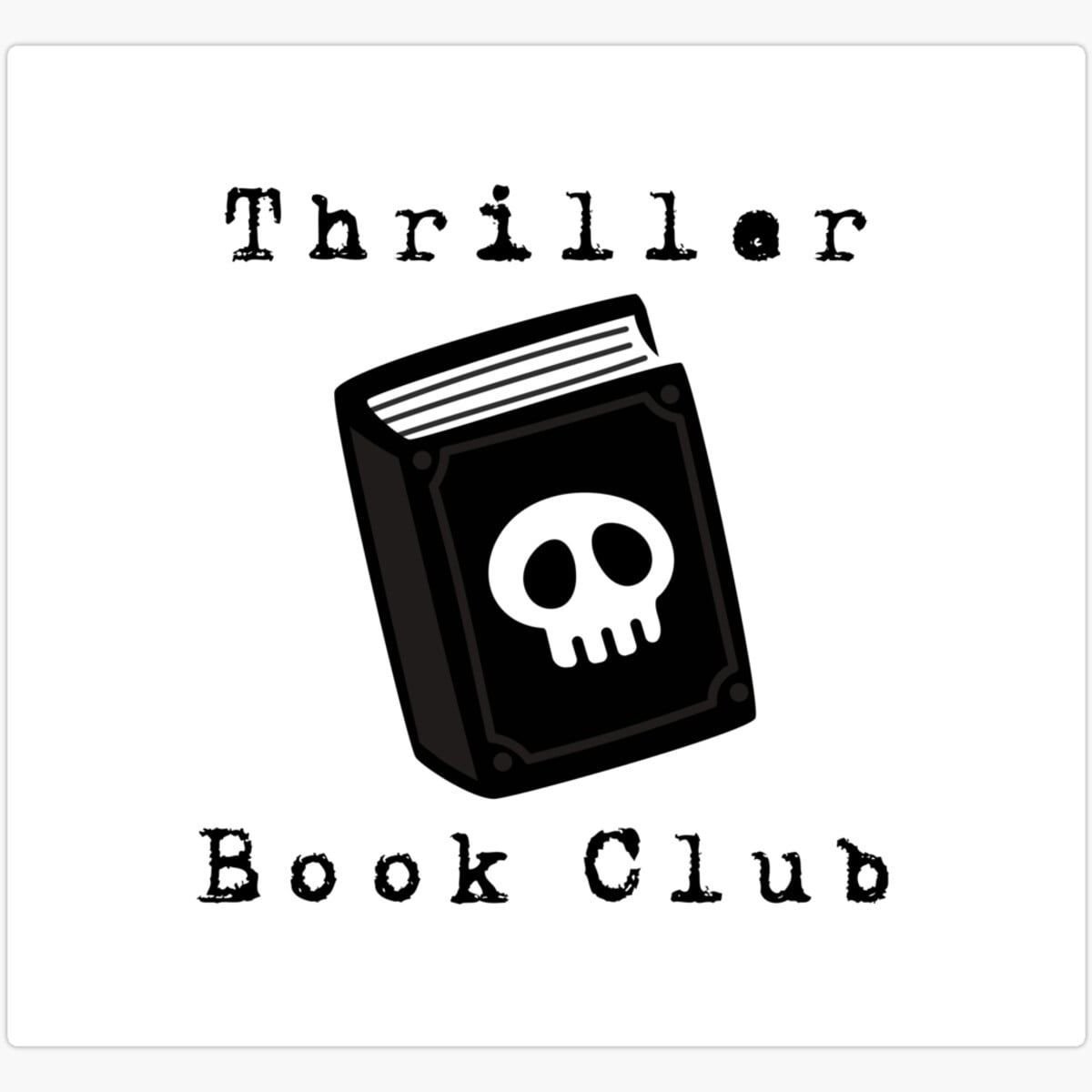 DOPASTICKER Gothic Thriller Book Club Sticker Decorative Laptop, Phone ...