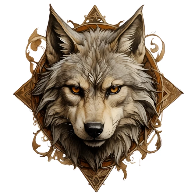 DOPASTICKER Gothic Wolf Sticker Fierce Strong Independent Focused Lone ...