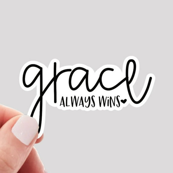 DOPASTICKER Grace Always Wins Sticker, Grace Wins Sticker, Grace ...