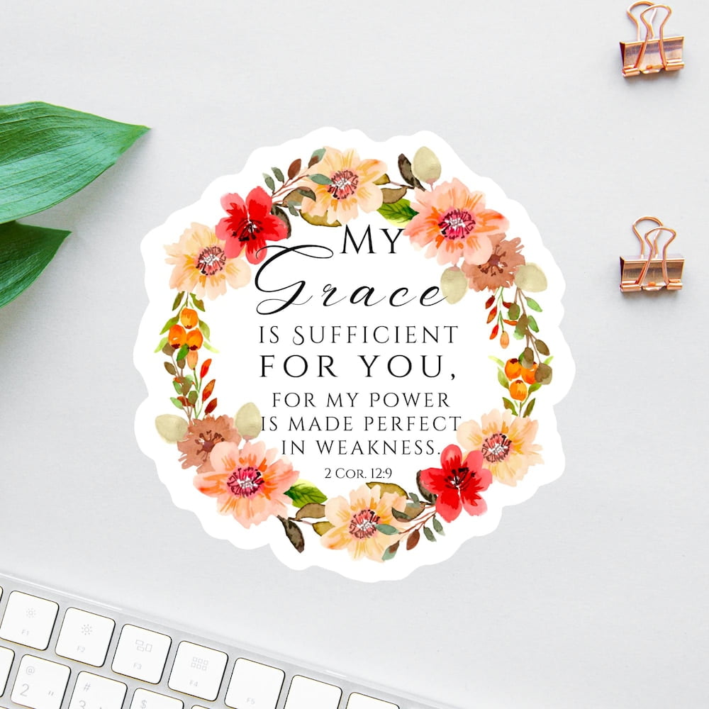 DOPASTICKER My Grace Is Sufficient Sticker, Words Of Affirmation ...