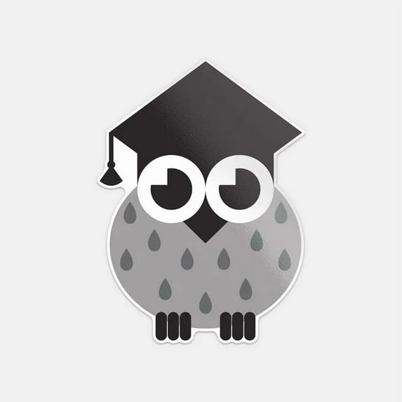 DOPASTICKER Graduation Cap Owl Sticker Decal Phone Decal Water Bottle ...