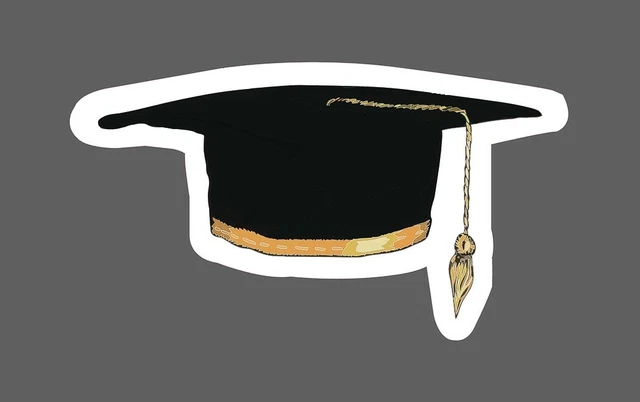 DOPASTICKER Graduation Cap Sticker Graduate Sticker Phone Sticker ...