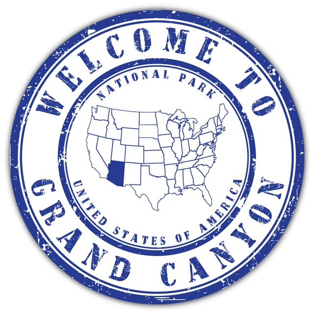 DOPASTICKER Grand Canyon Arizona State Usa Grunge Badge Sticker Decal ...