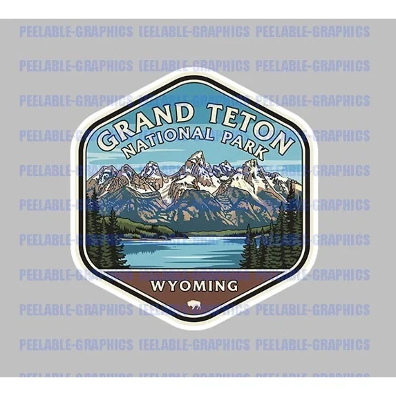 DOPASTICKER Grand Teton National Park Sticker Wyoming Tetons Sticker ...