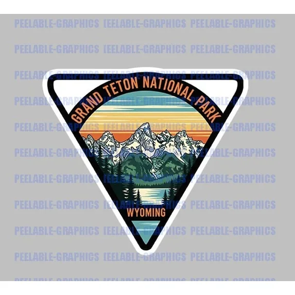 DOPASTICKER Grand Teton National Park Sticker Wyoming Tetons Sticker ...