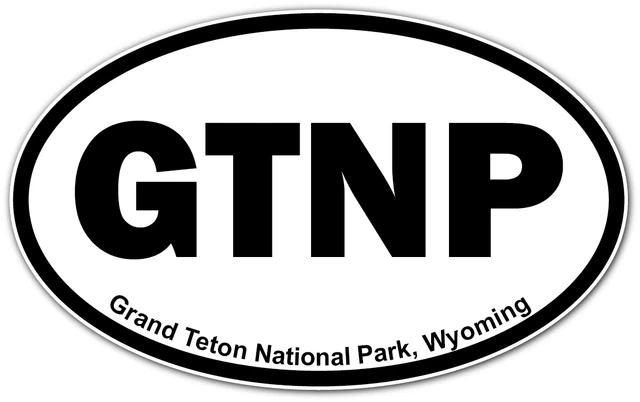 DOPASTICKER Grand Teton National Park Wyoming Usa Oval Car Window ...
