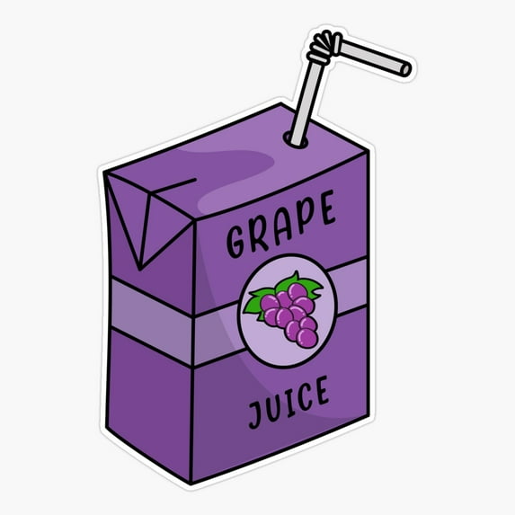 DOPASTICKER Grape - Juice Box Sticker, Phone Sticker Water Bottle ...