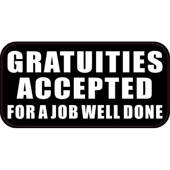 DOPASTICKER Gratuities Accepted Sticker Business Sticker Phone Sticker ...