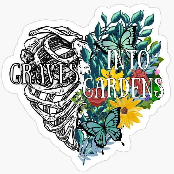 DOPASTICKER Graves Into Gardens Skeleton Heart - Perfect Birthday Gift ...