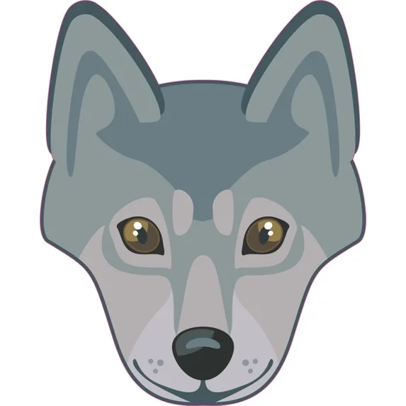DOPASTICKER Gray Grey Wolf Stickers Car Sticker Phone Sticker, Latop ...