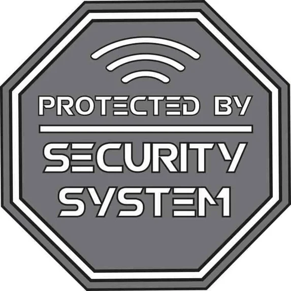 DOPASTICKER Gray Protected By Security System Sticker Phone Sticker ...