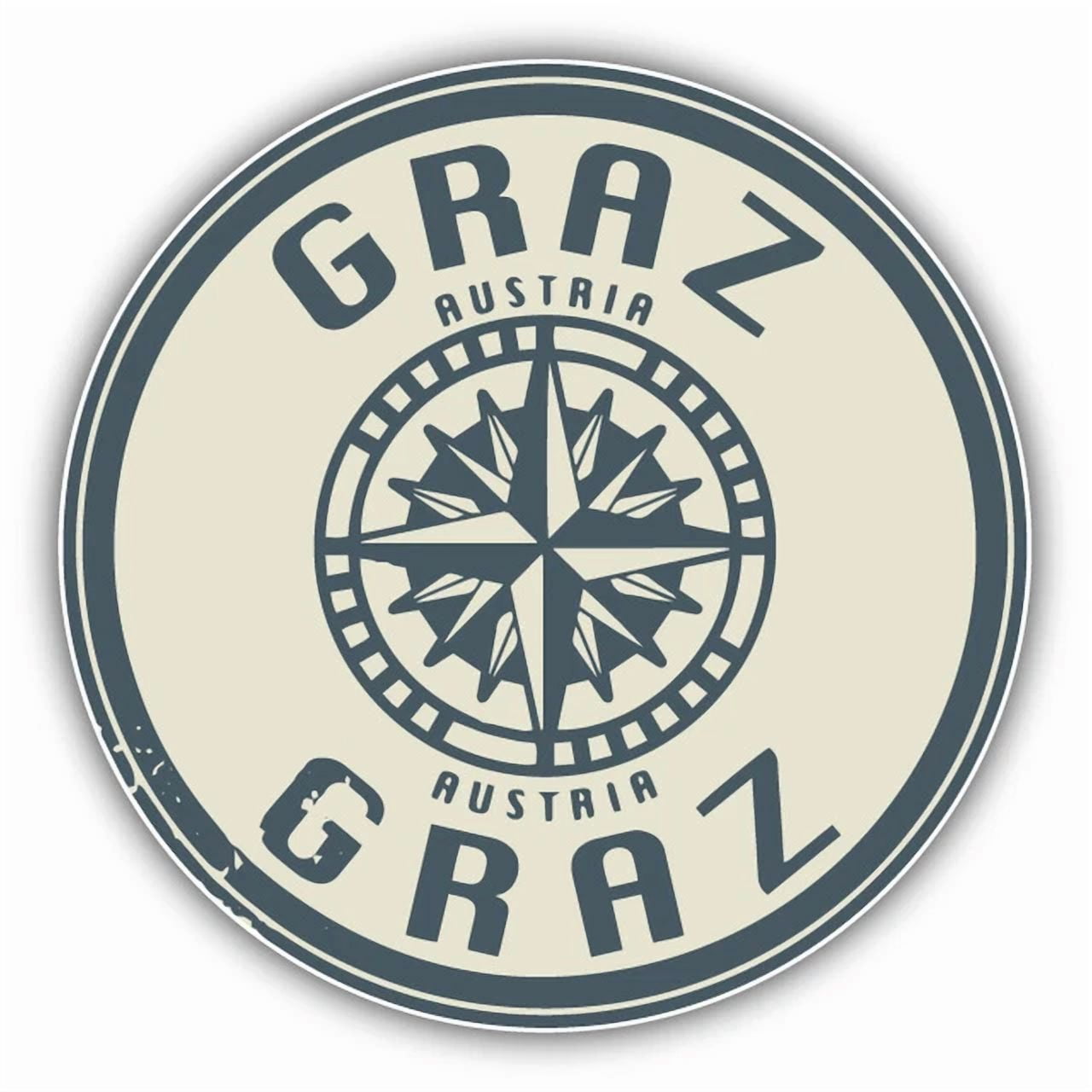 DOPASTICKER Graz Austria Grunge Travel Sticker Decal Phone Decal Water ...