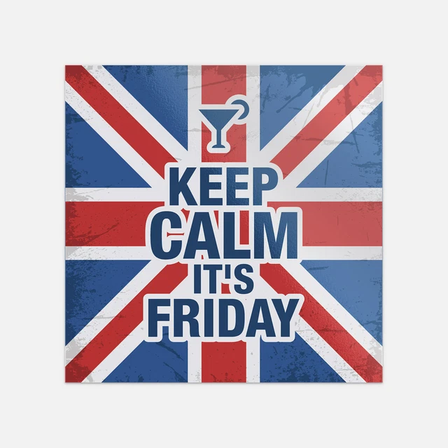 DOPASTICKER Great Britain Flag Keep Calm It'S Friday Sticker Decal ...