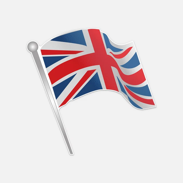 DOPASTICKER Great Britain Flag Stick Sticker Decal Phone Decal Water ...