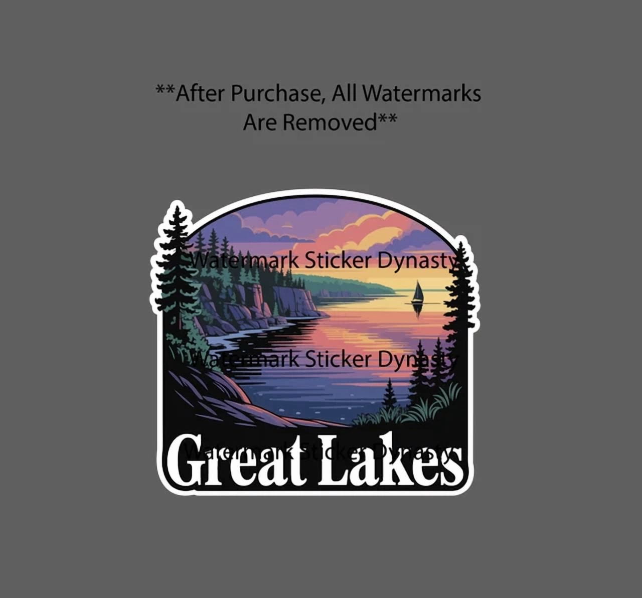 DOPASTICKER Great Lakes Sticker Nature Travel Wildlife Sticker Phone ...